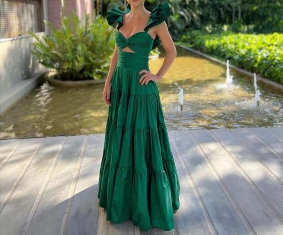 New arrive green prom dress Evening Gown Long Prom Dresses – DingJi ...